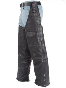 Heavy duty Genuine leather chaps, Adjustable snap over your belt ...
